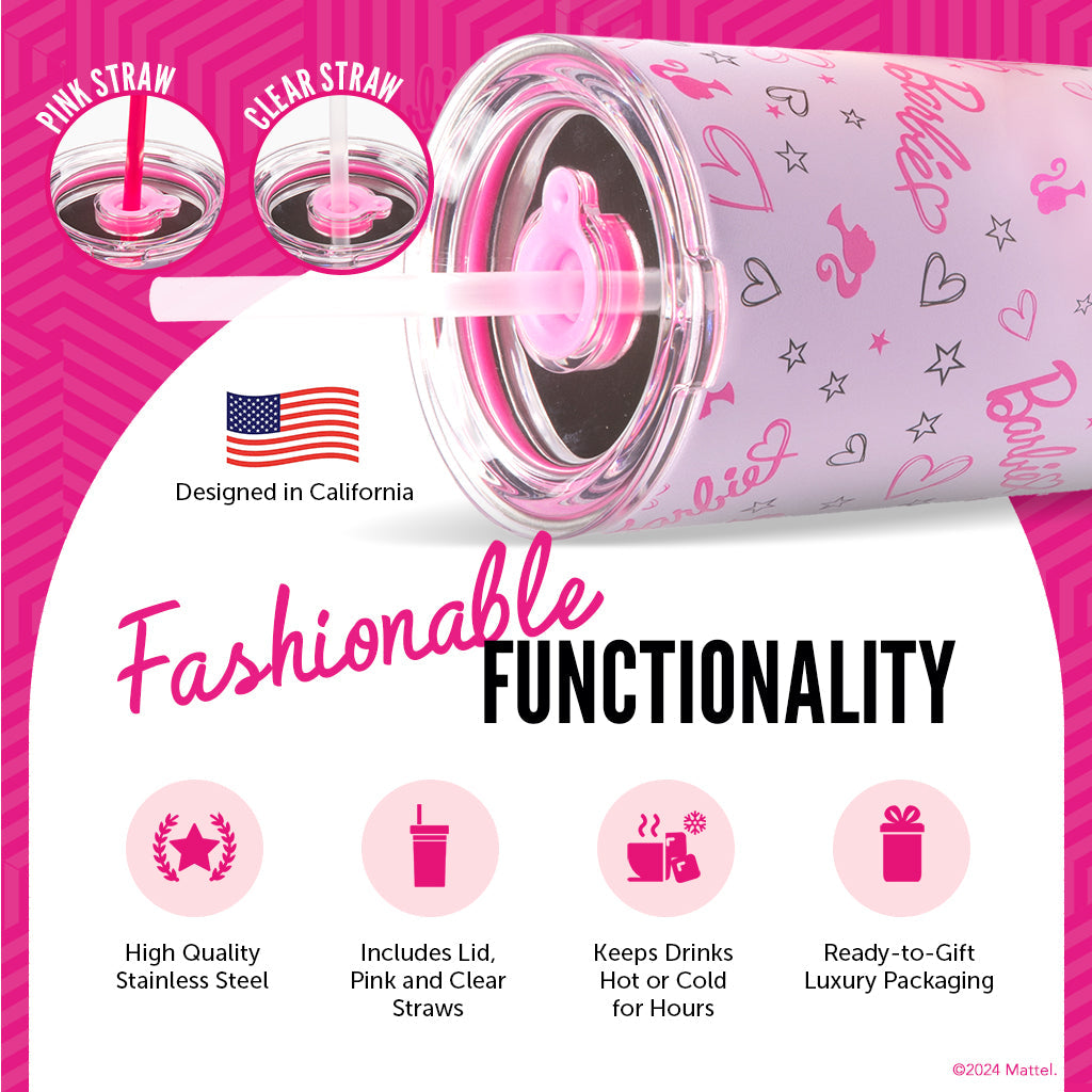 Barbie™ Love Out Loud Tumbler - 24 Oz – Mattel Creations