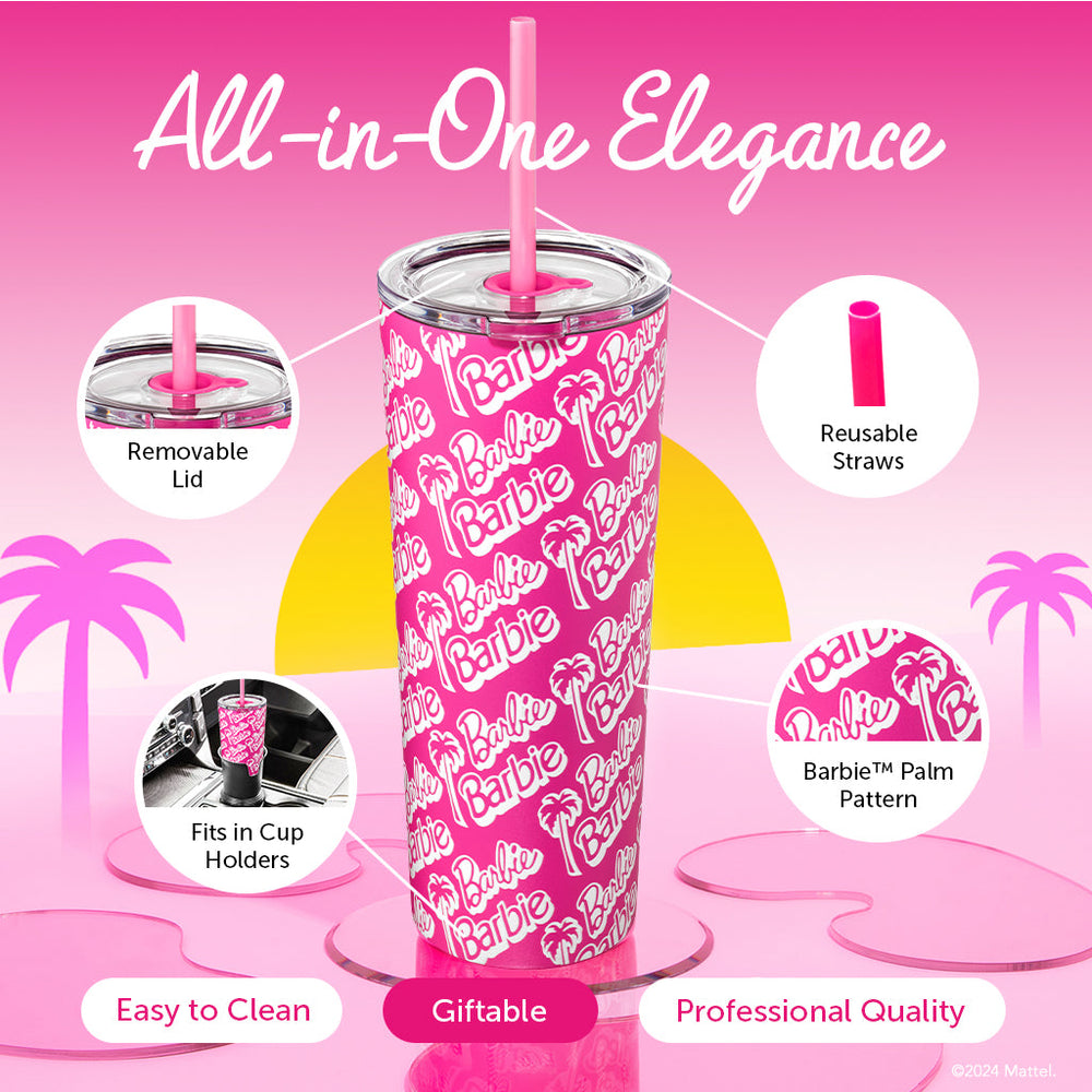 Barbie™ Palm Trees Tumbler - 24 Oz – Mattel Creations
