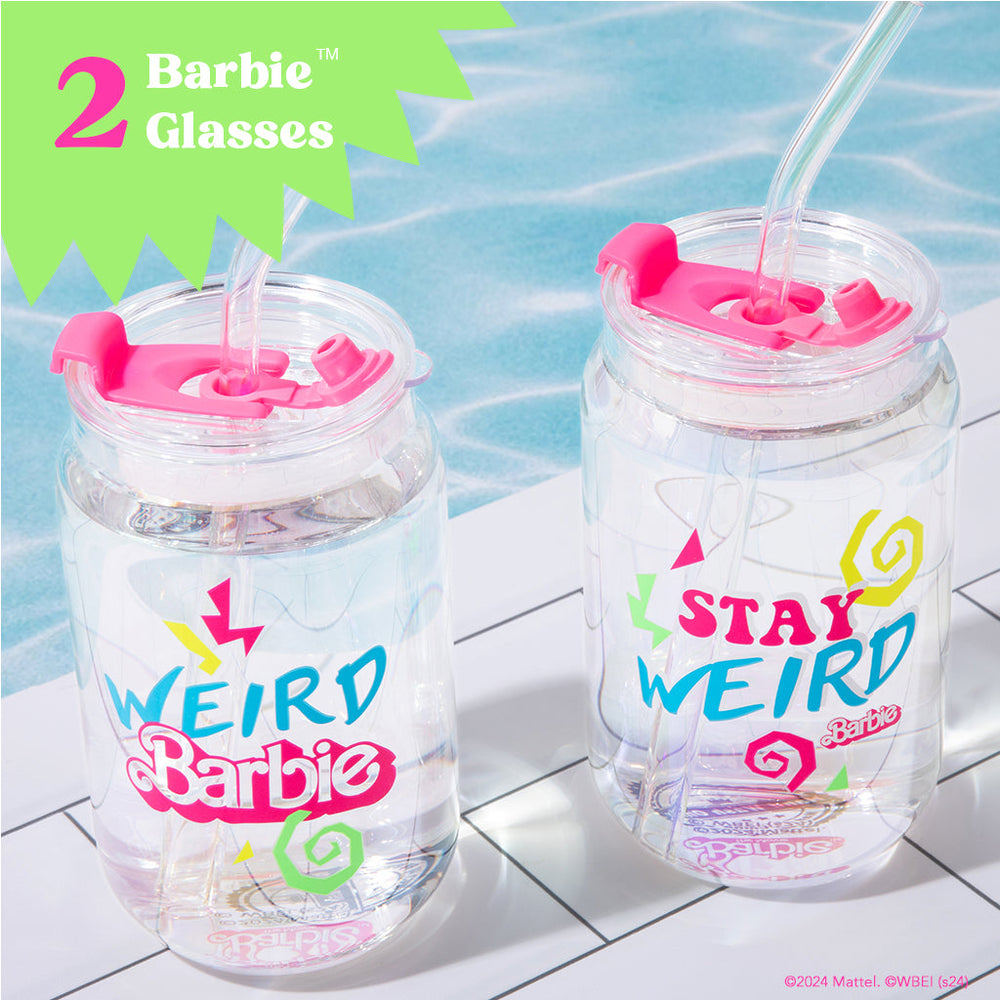 Barbie™ the Movie X Dragon Glassware® Weird Barbie™ Drinking Glasses ...