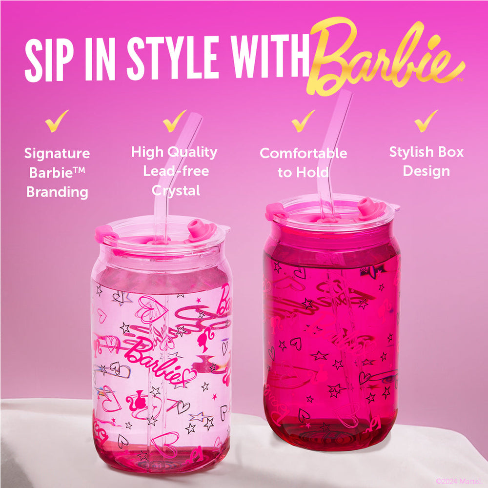 Barbie™ X Dragon Glassware® Love Out Loud Drinking Glasses – Mattel ...