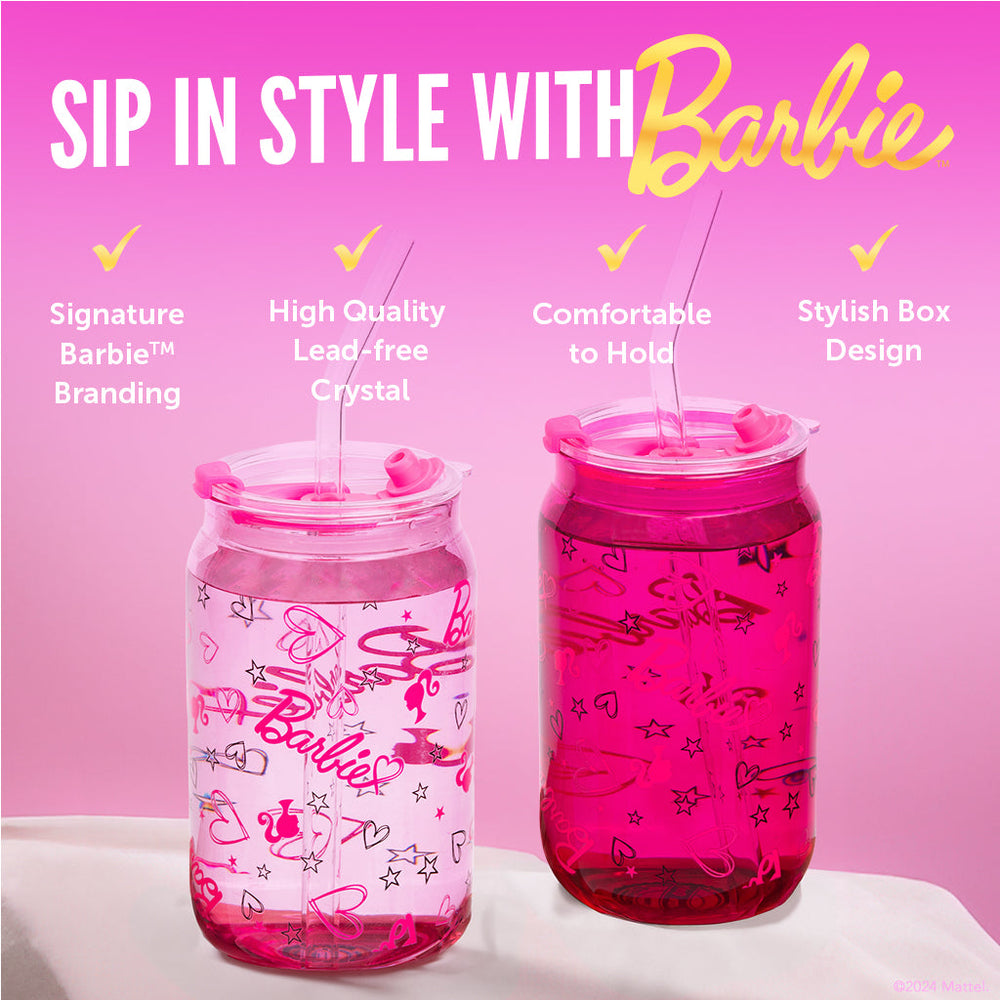 Barbie™ X Dragon Glassware® Love Out Loud Drinking Glasses – Mattel ...