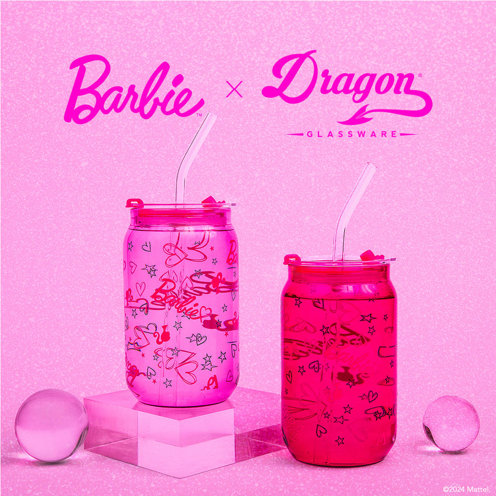 Barbie™ X Dragon Glassware® Love Out Loud Drinking Glasses – Mattel ...