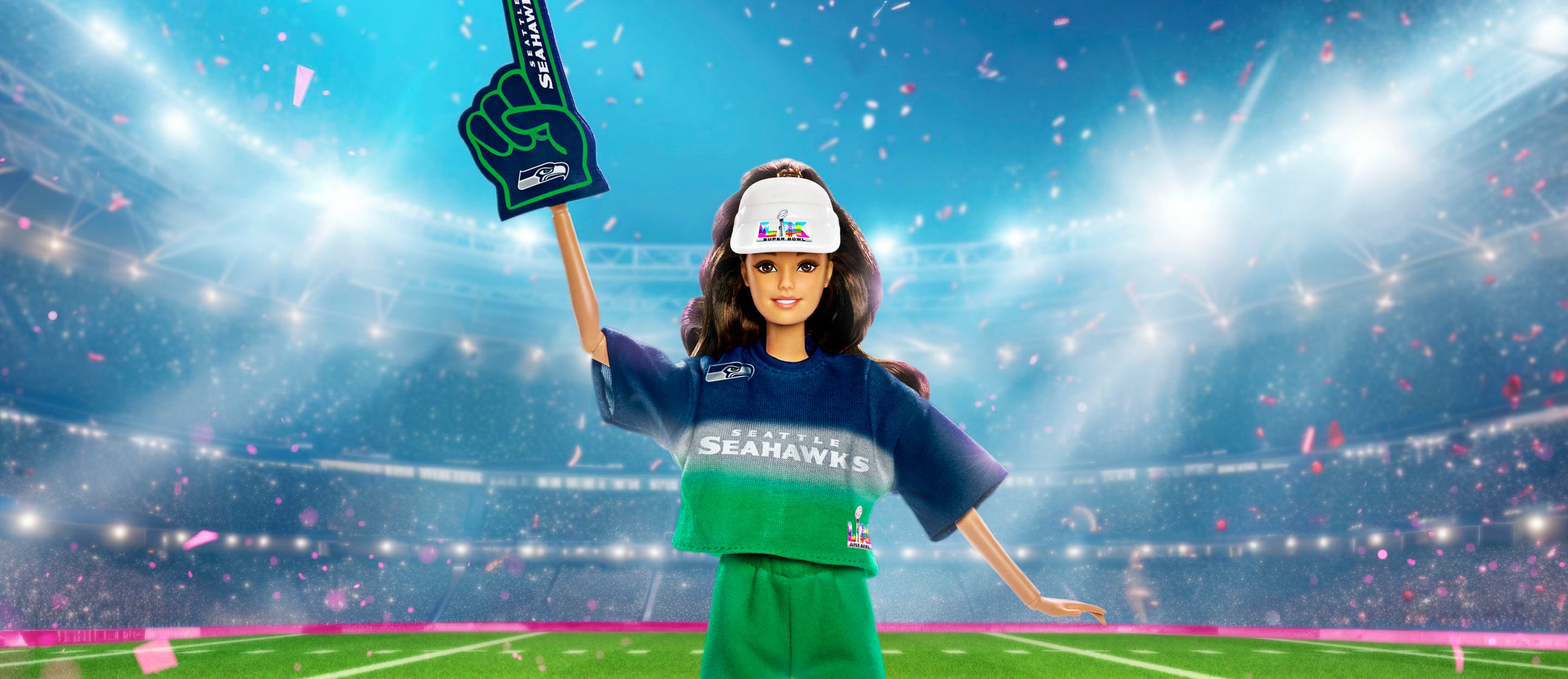 Barbie Super Bowl LX Seattle Seahawks Doll | Mattel Creations