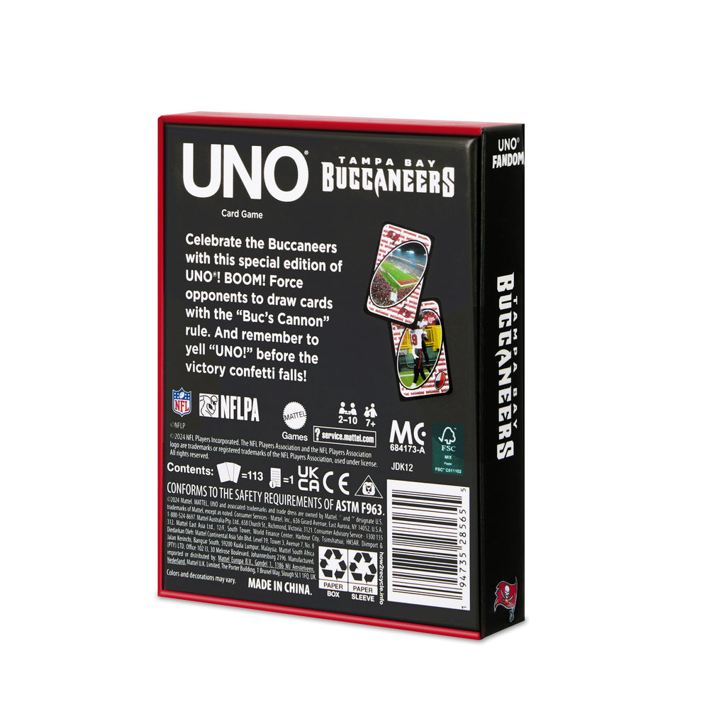 UNO Fandom NFL Tampa Bay Buccaneers Game Deck | Mattel Creations