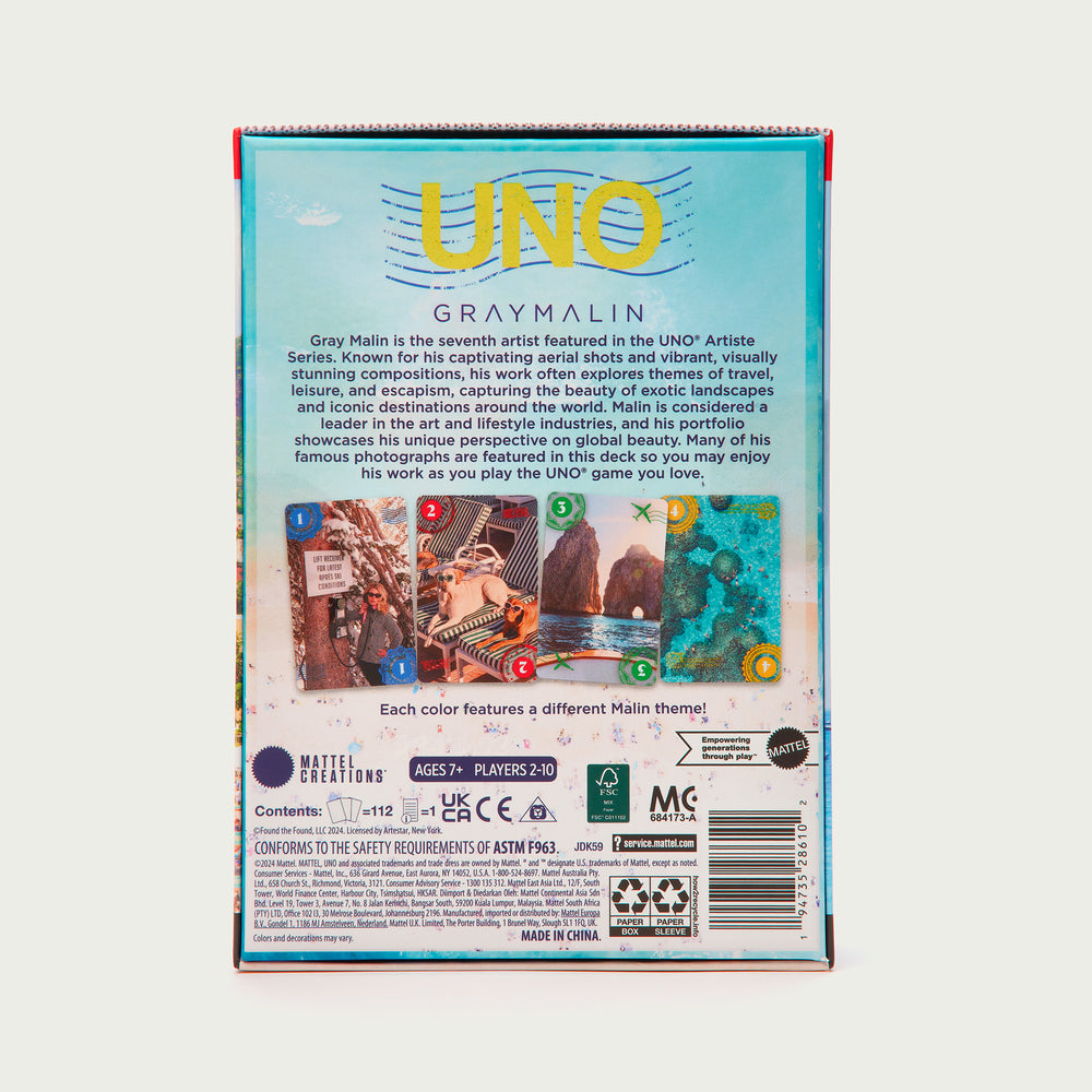 UNO Artiste Series Gray Malin Card Deck | Mattel Creations