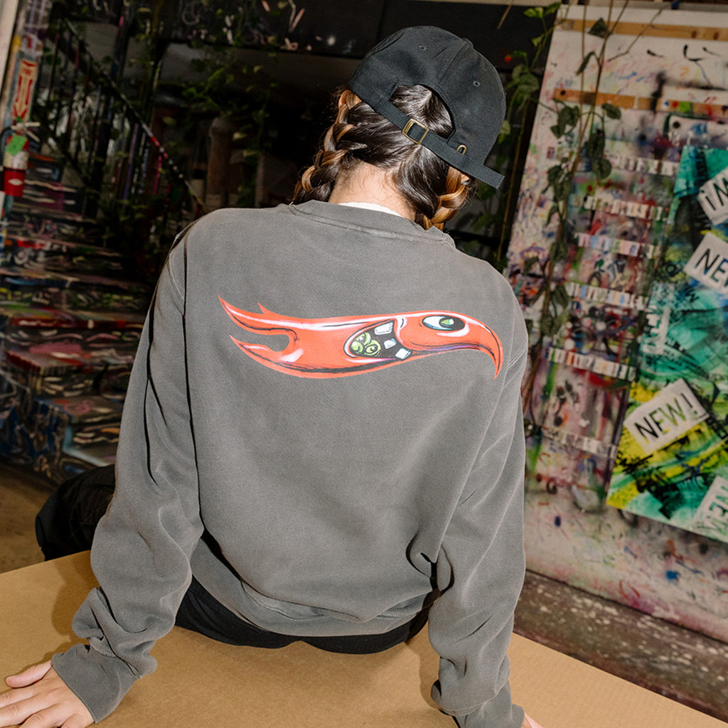 Hot Wheels x Kenny Scharf Black Embroidered Sweatshirt – Mattel Creations
