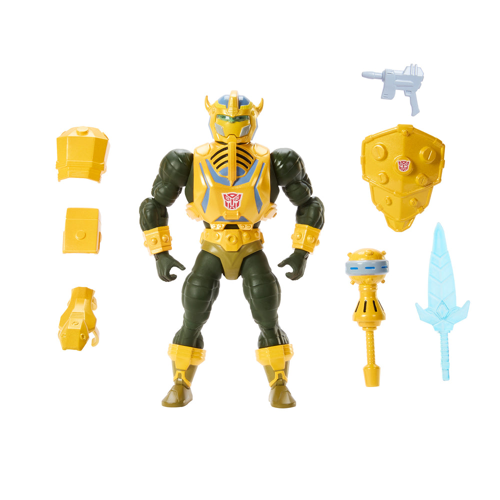 Masters of the Universe x Transformers Bumblebee Armor Man-At-Arms Action Figure | Mattel Creations