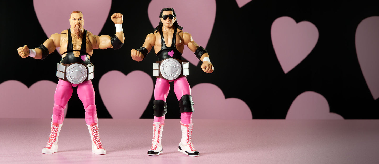 WWE Hart Foundation Figure 2-Pack & WCW Monday Nitro Ring | Mattel ...