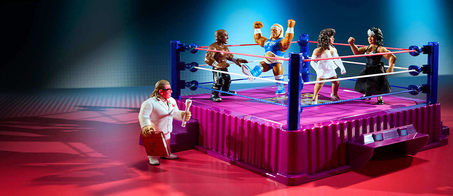 WWE Official Retro Collection Royal Rumble Ring and Brother Love Figure | Mattel Creations