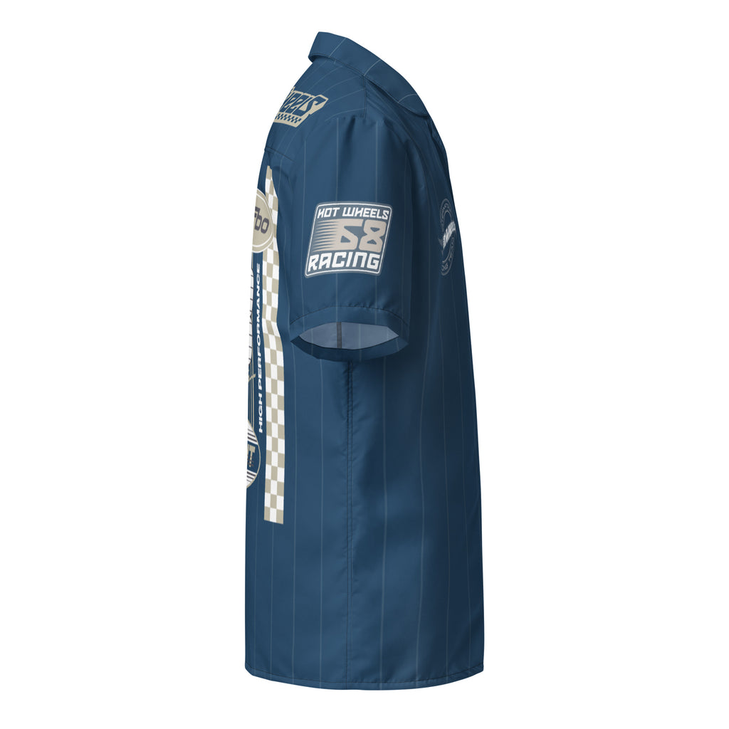 Hot Wheels Racing Blue Striped Mechanic Shirt – Mattel Creations