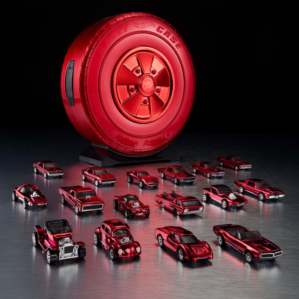 Mattel 80th Anniversary Hot Wheels Original 16 Rally Case Set | Mattel ...