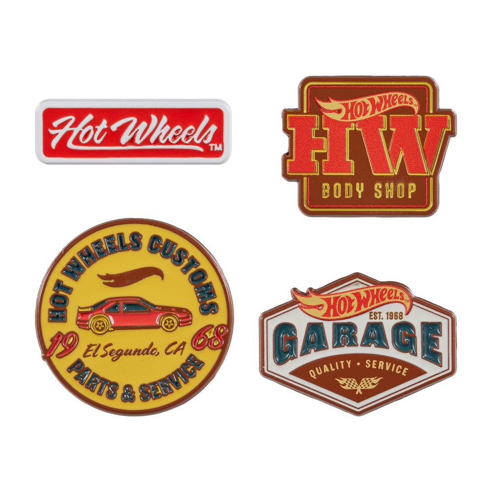 Hot Wheels Body Shop Enamel Pin Set | Mattel Creations