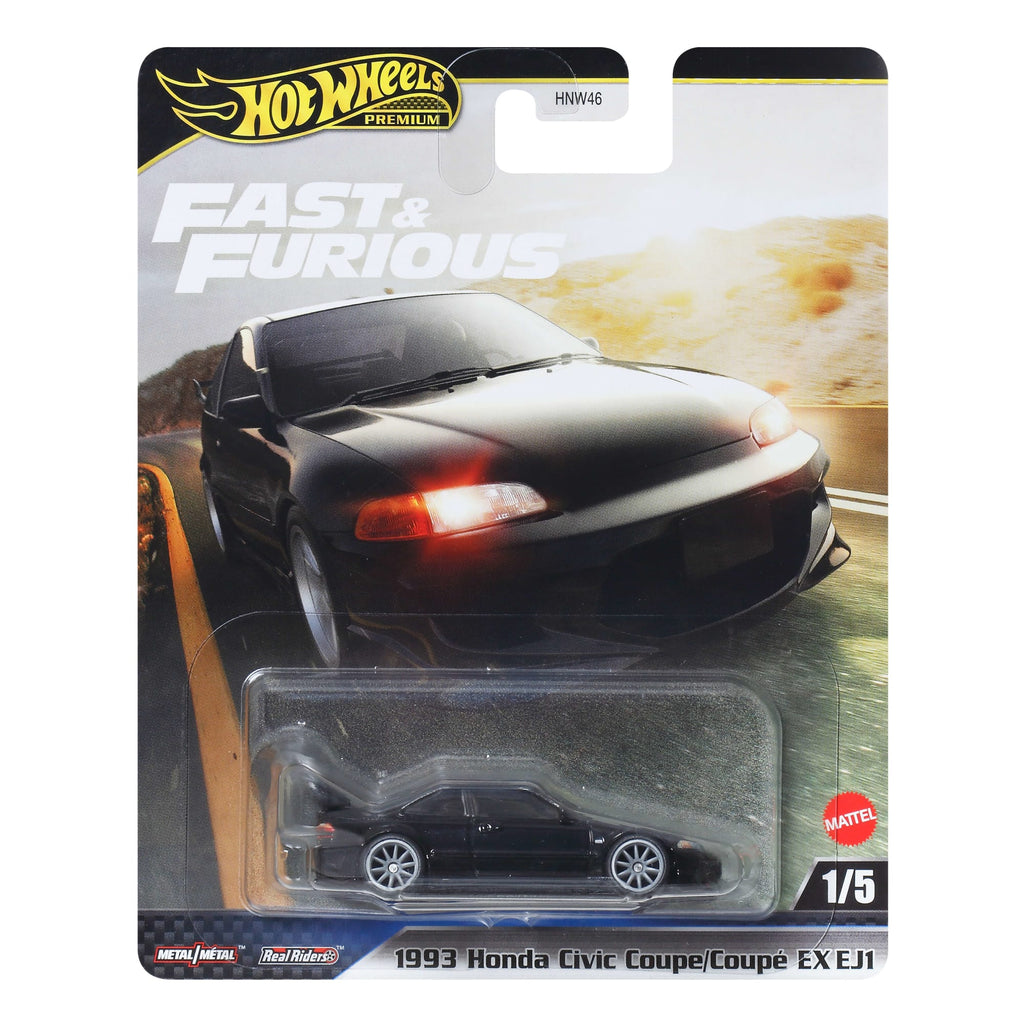 Hot Wheels Premium Fast & Furious Cars 1993 Honda Civic Coupe EX ...