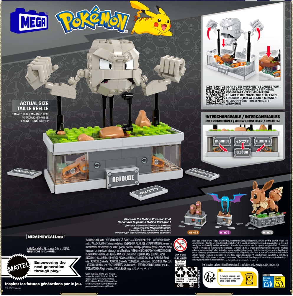 MEGA Pokémon Mini Motion Geodude Building Set | Mattel Creations