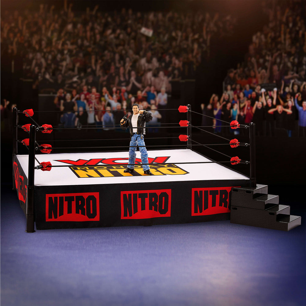 WWE Ultimate Edition WCW Monday Nitro Ring w/ Eric Bischoff | Mattel ...