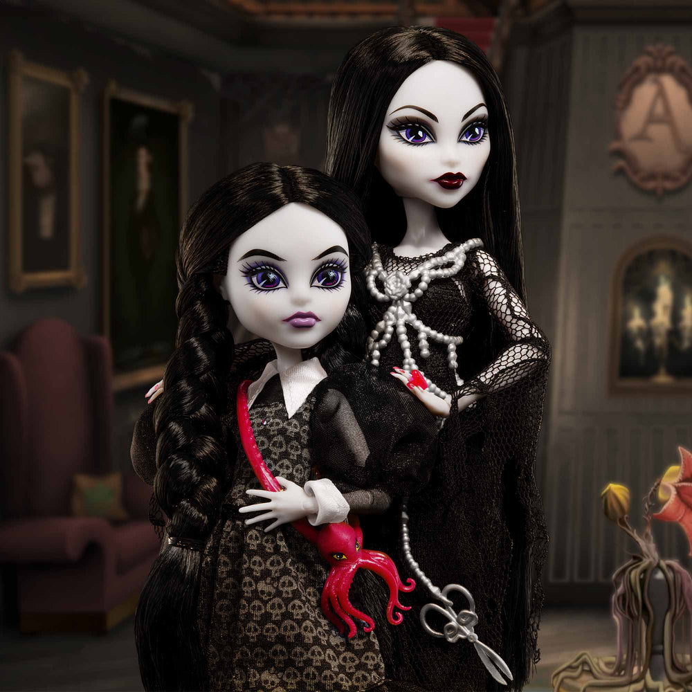The Addams Family Morticia and Wednesday Dolls | Mattel Creations
