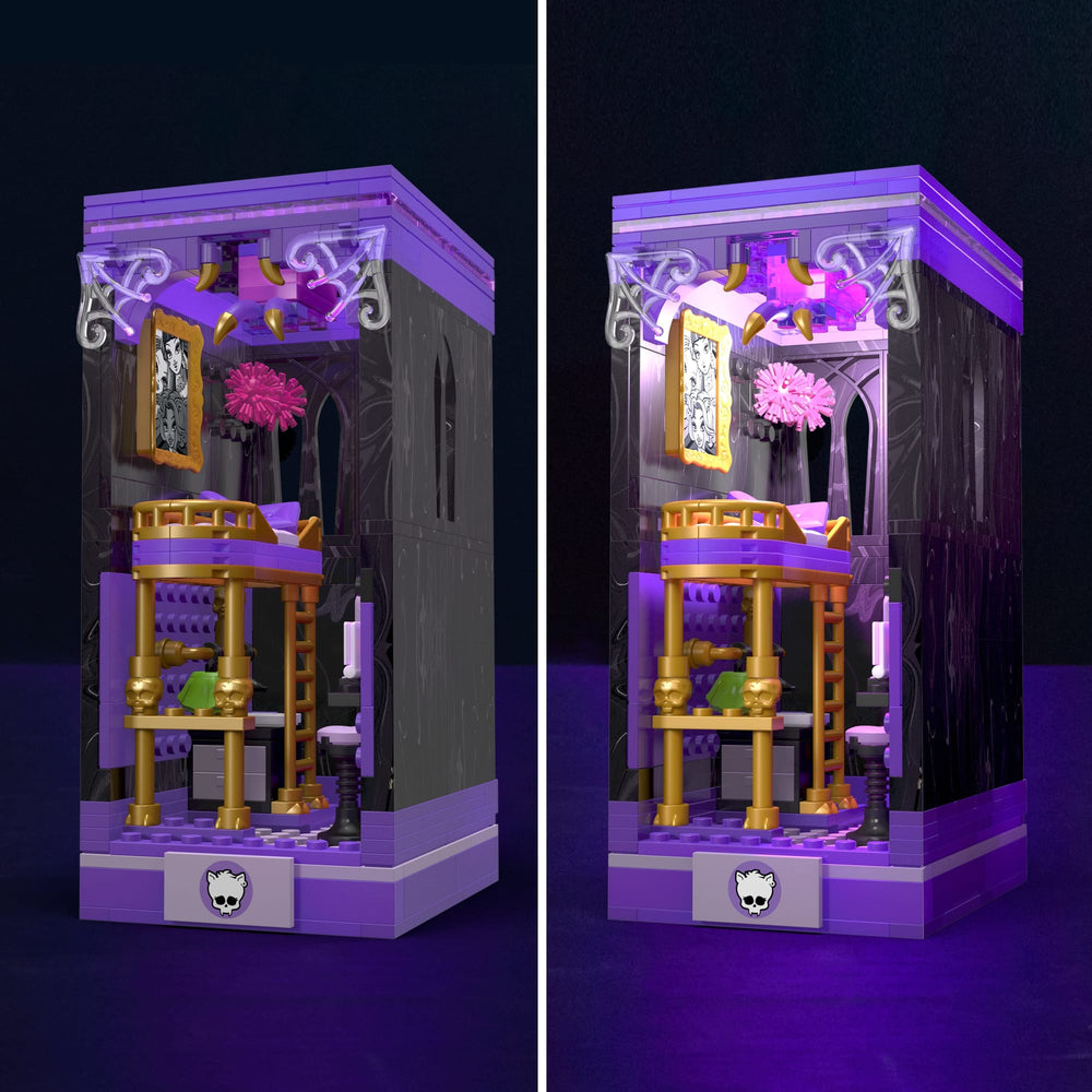 MEGA Monster High Clawdeen's Boo-k Den Building Toy Kits | Mattel Creations