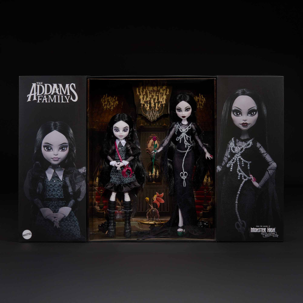 The Addams Family Morticia and Wednesday Dolls | Mattel Creations