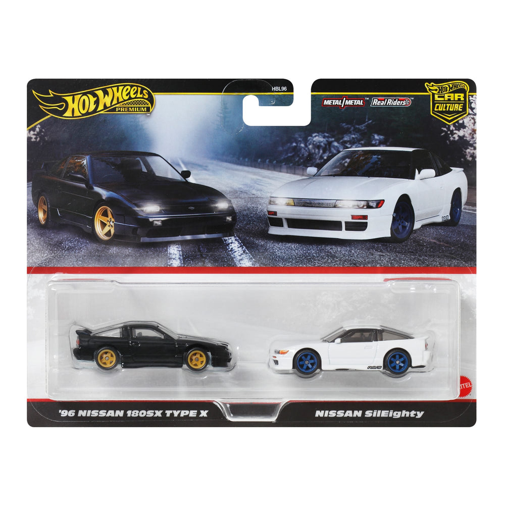 Hot Wheels Premium Car Culture 2-Pack '96 NISSAN 180SX TYPE X & NISSAN ...
