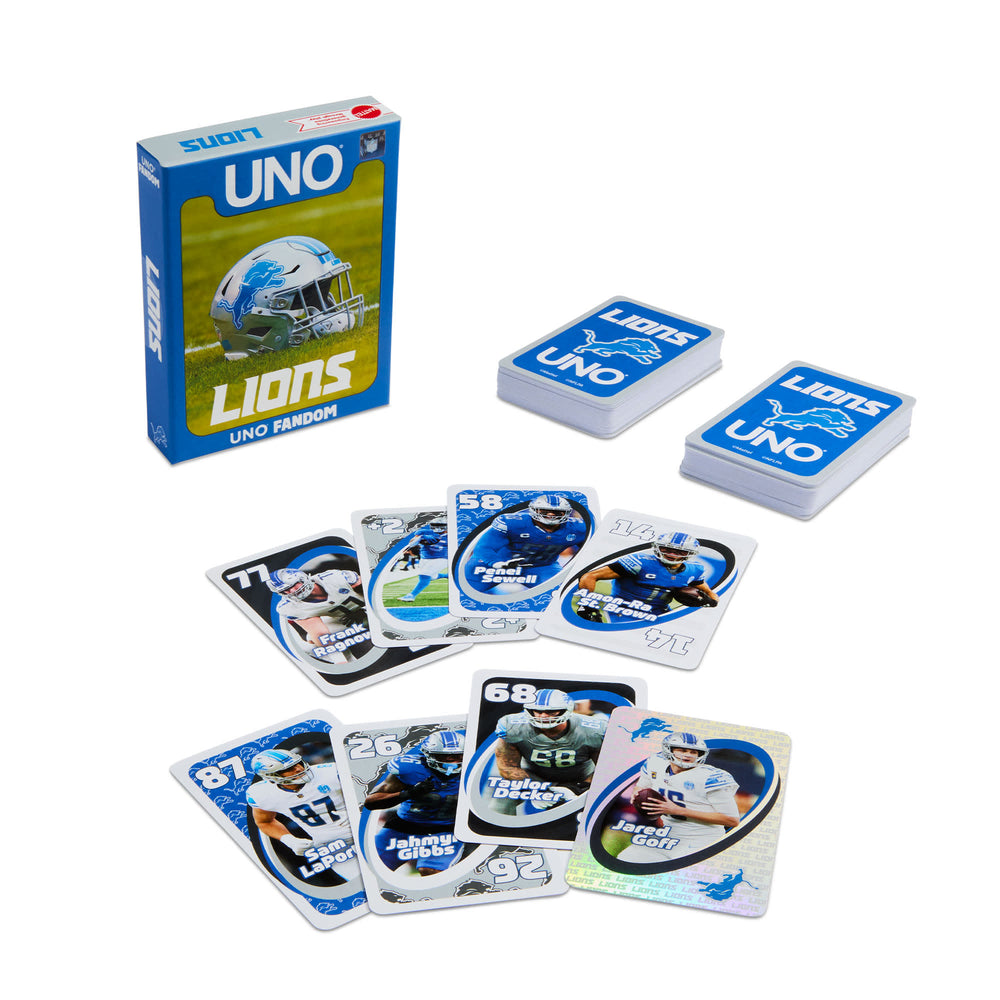 UNO Fandom NFL Detroit Lions Game Deck | Mattel Creations
