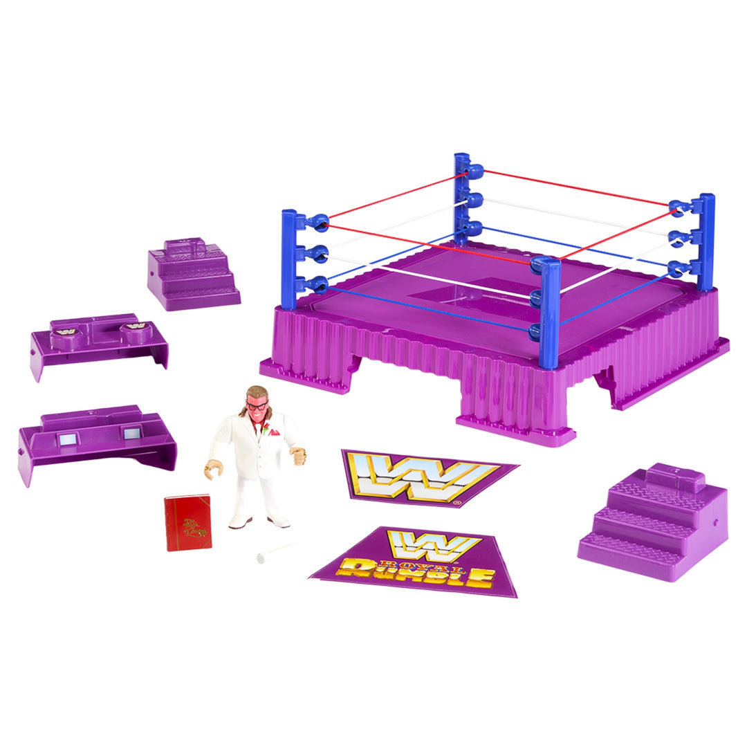 WWE Official Retro Collection Royal Rumble Ring and 4-Pack Bundle ...