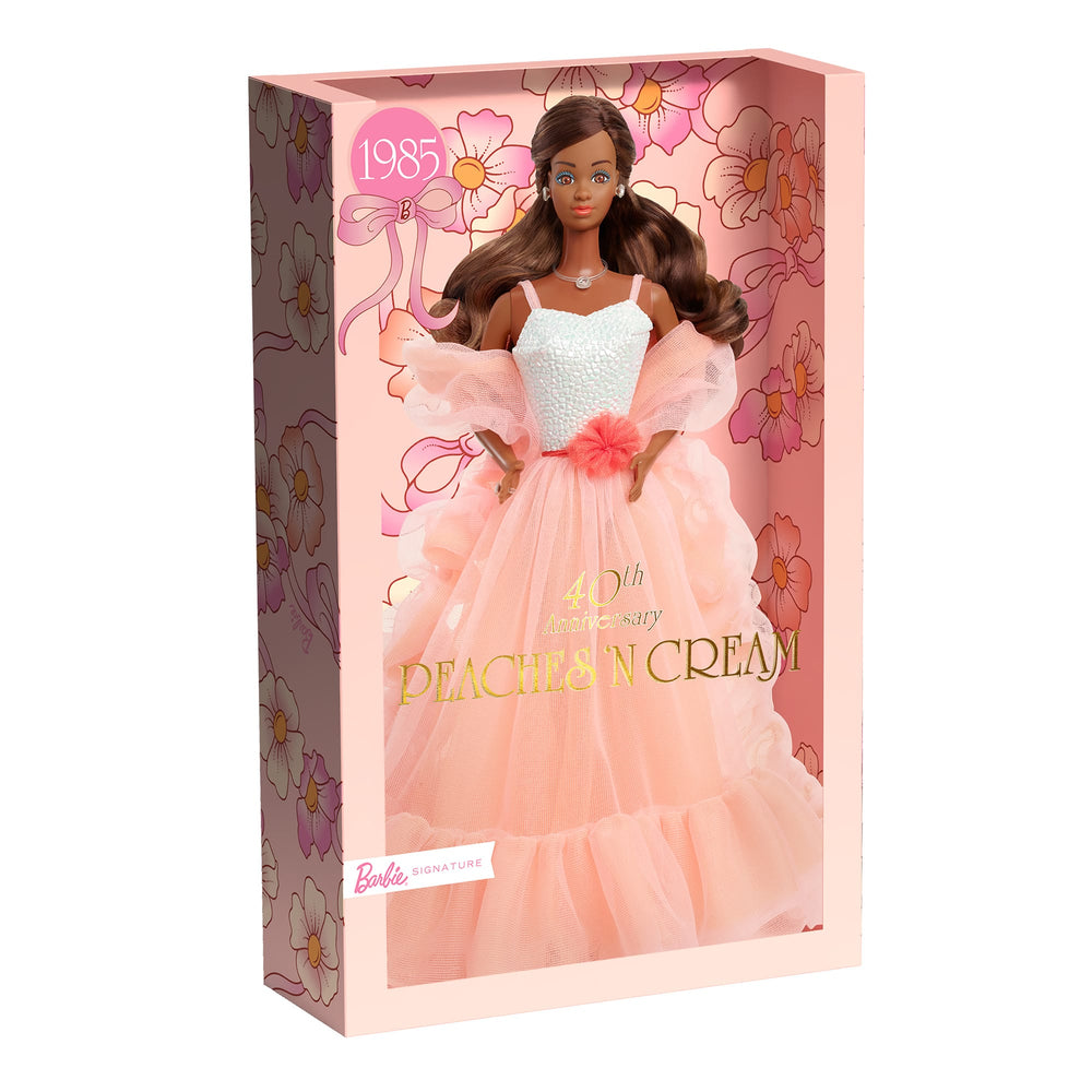 Peaches ‘n Cream Barbie Doll, Brown Hair | Mattel Creations