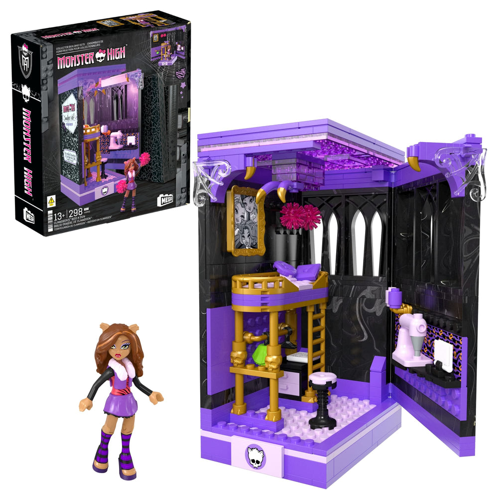 MEGA Monster High Clawdeen's Boo-k Den Building Toy Kits | Mattel Creations