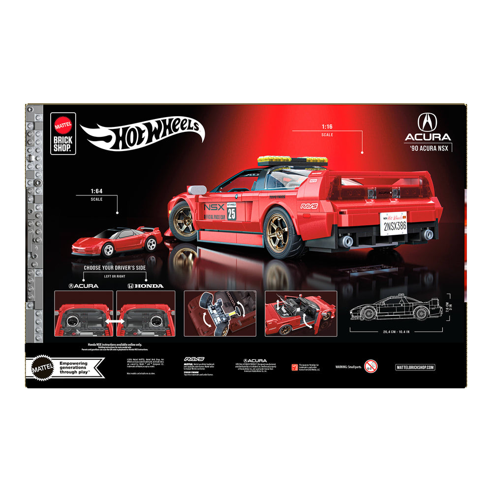 Mattel Brick Shop Hot Wheels ’90 Acura NSX Building Set | Mattel Creations