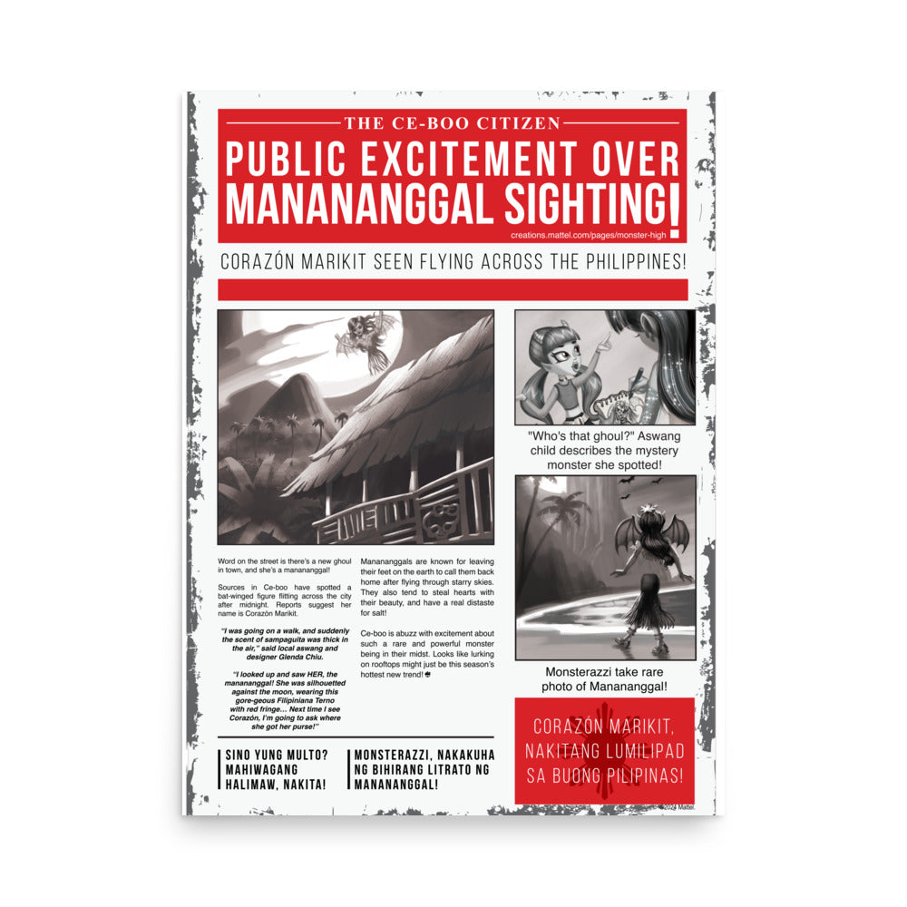 Monster High Corazon Marikit White Poster – Mattel Creations