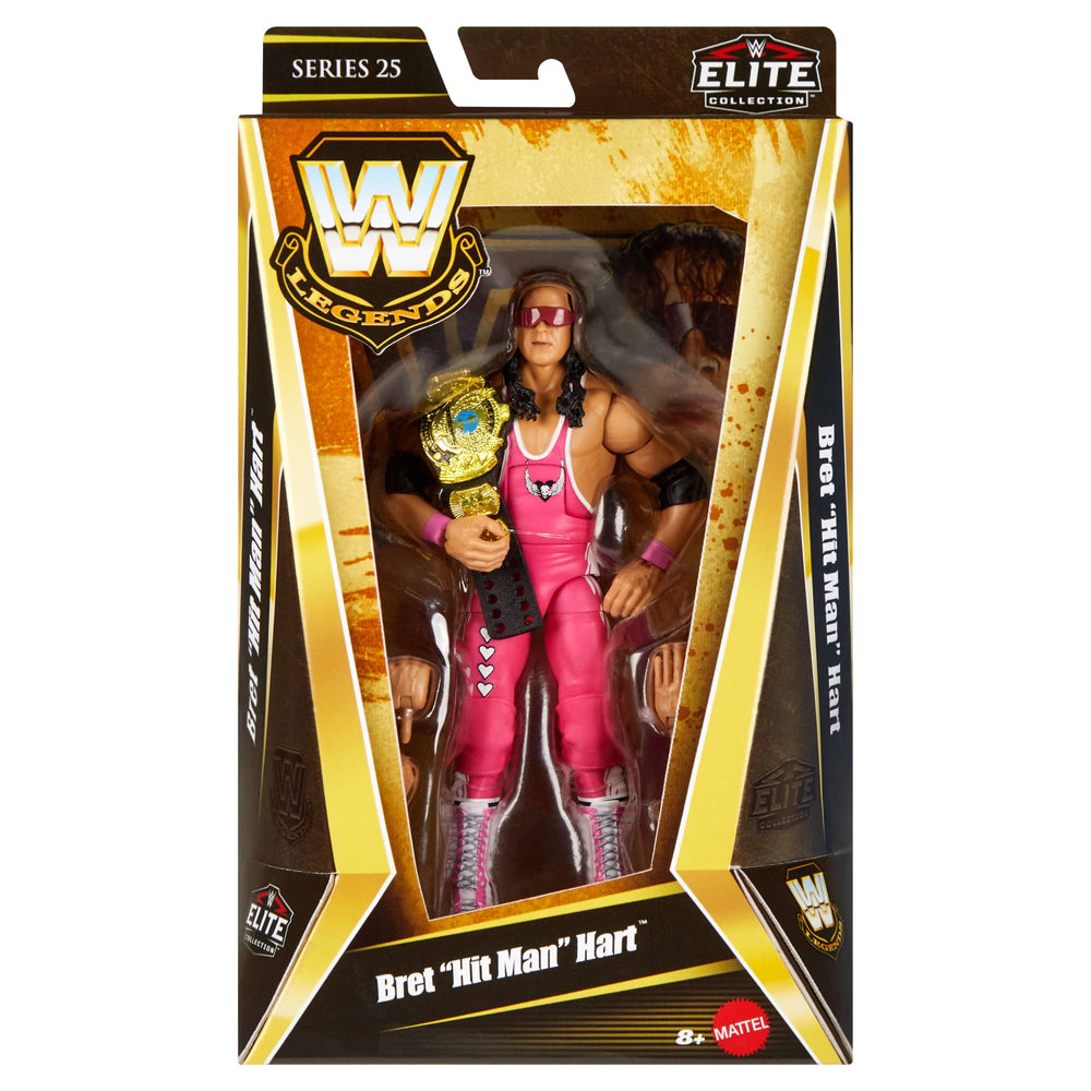 WWE Elite Legends Bret “Hit Man” Hart Action Figure | Mattel Creations