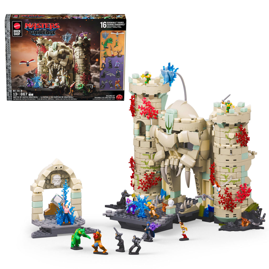 Mattel Brick Shop Masters of the Universe Battle of Castle Grayskull ...