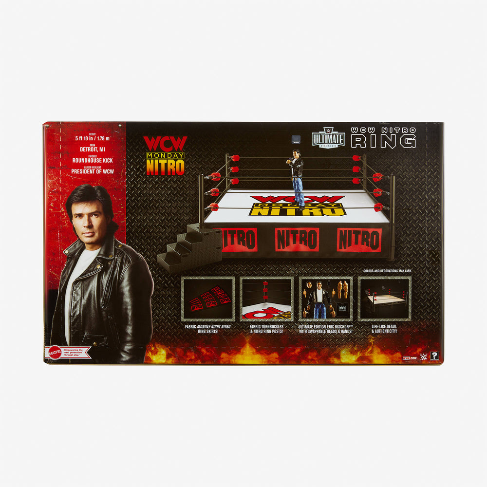 WWE Ultimate Edition WCW Monday Nitro Ring w/ Eric Bischoff | Mattel ...