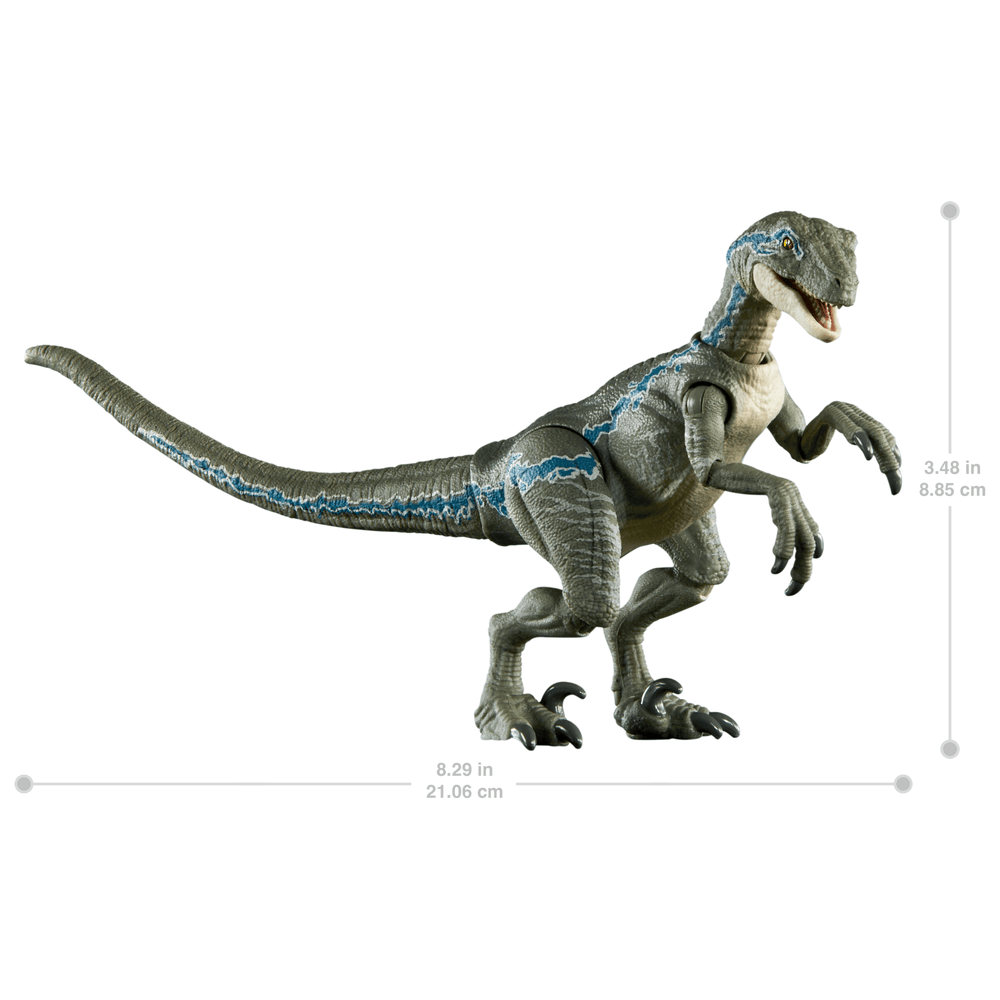 Jurassic World Hammond Collection Velociraptor Blue Dinosaur Figure ...