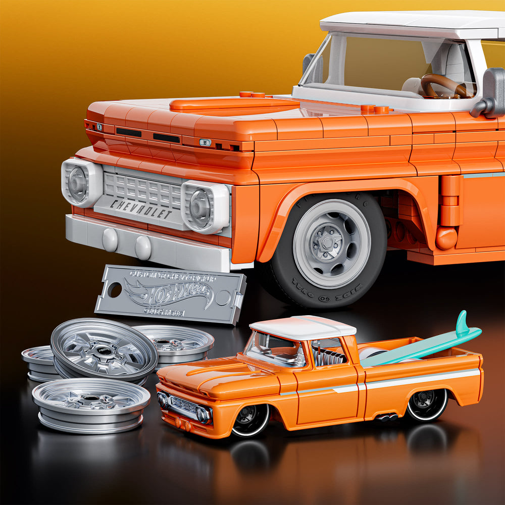 Mattel Brick Shop Hot Wheels Custom ’62 Chevy Pickup Building Set ...