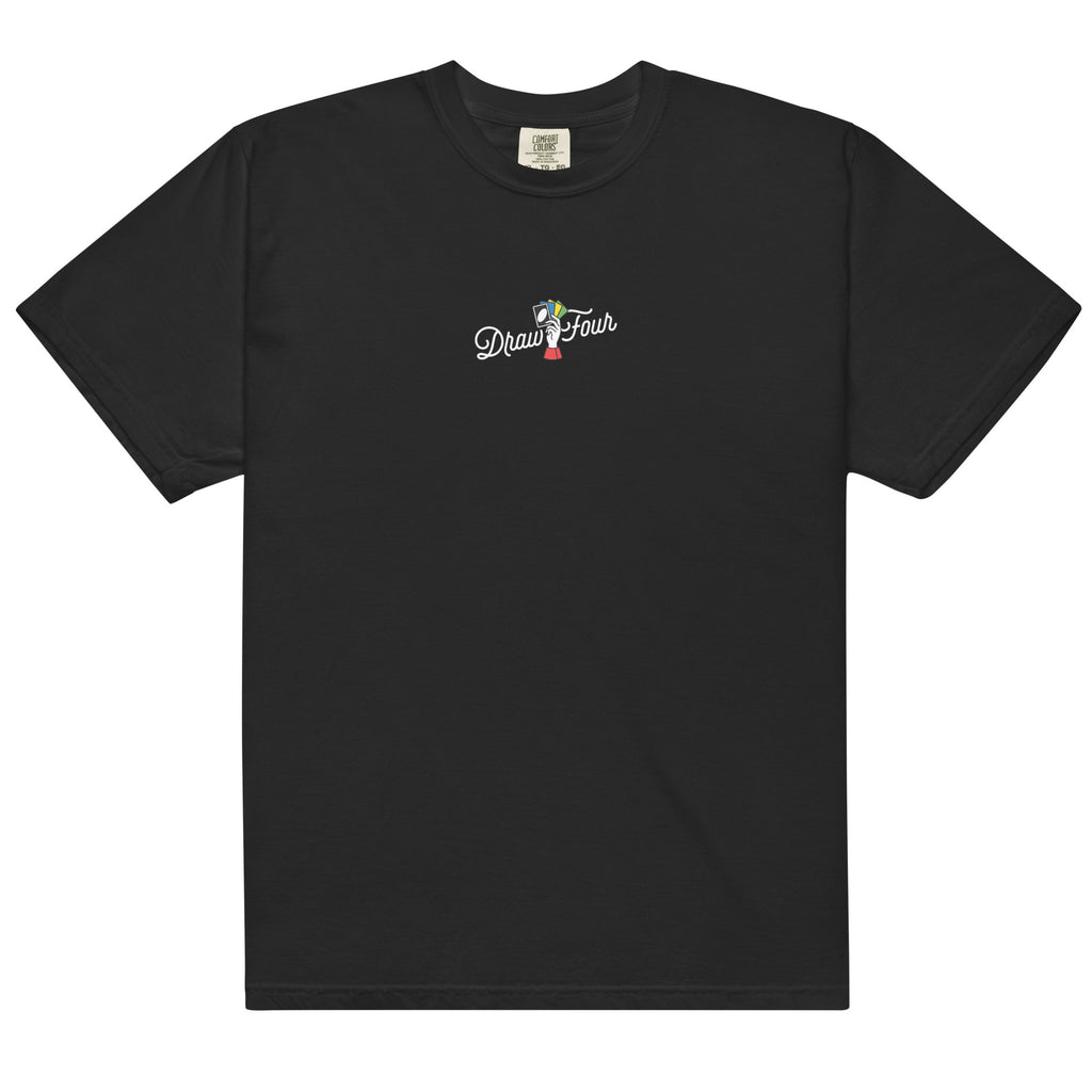 UNO Social Club Draw Four Black T-shirt | Mattel Creations