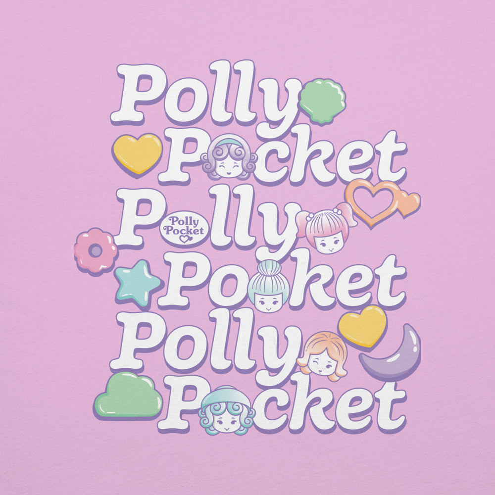 Polly Pocket Icons Embroidered Pink T-Shirt – Mattel Creations
