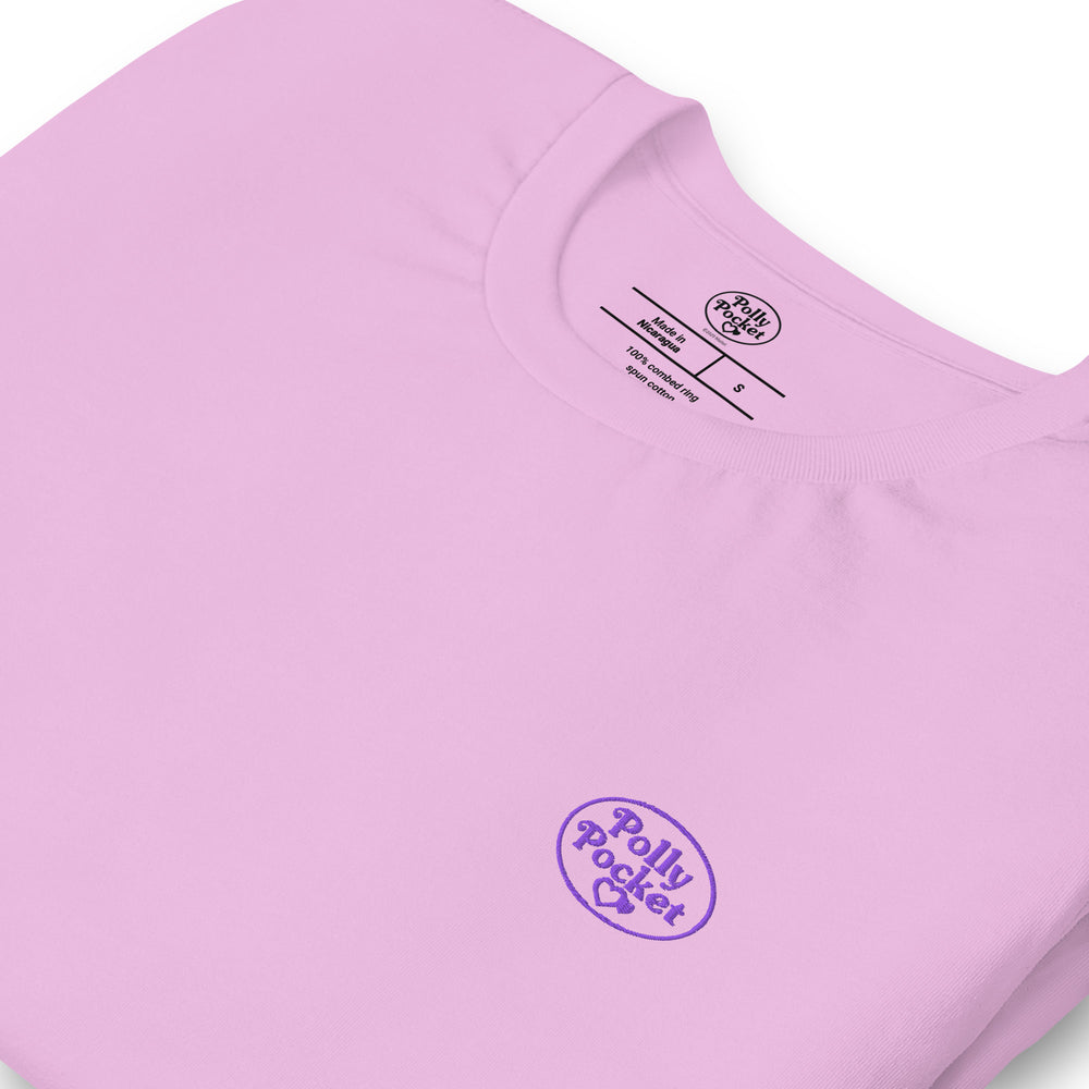 Polly Pocket Icons Embroidered Pink T-Shirt – Mattel Creations