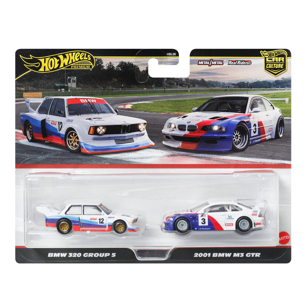 Hot Wheels Premium Car Culture 2-Pack BMW 320 Group 5 & 2001 BMW M3 GTR ...