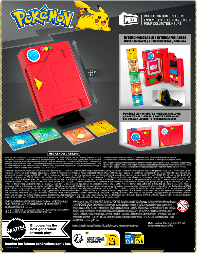 MEGA Pokémon Kanto Region Pokédex Building Kit | Mattel Creations