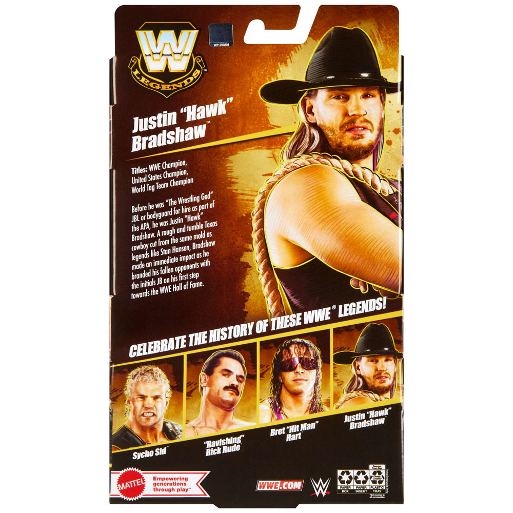 WWE Elite Legends Justin “Hawk” Bradshaw Action Figure | Mattel Creations