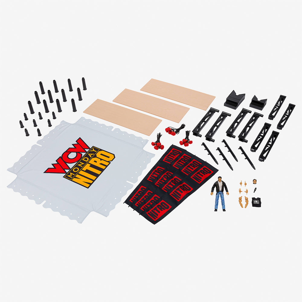 WWE Ultimate Edition WCW Monday Nitro Ring w/ Eric Bischoff | Mattel Creations