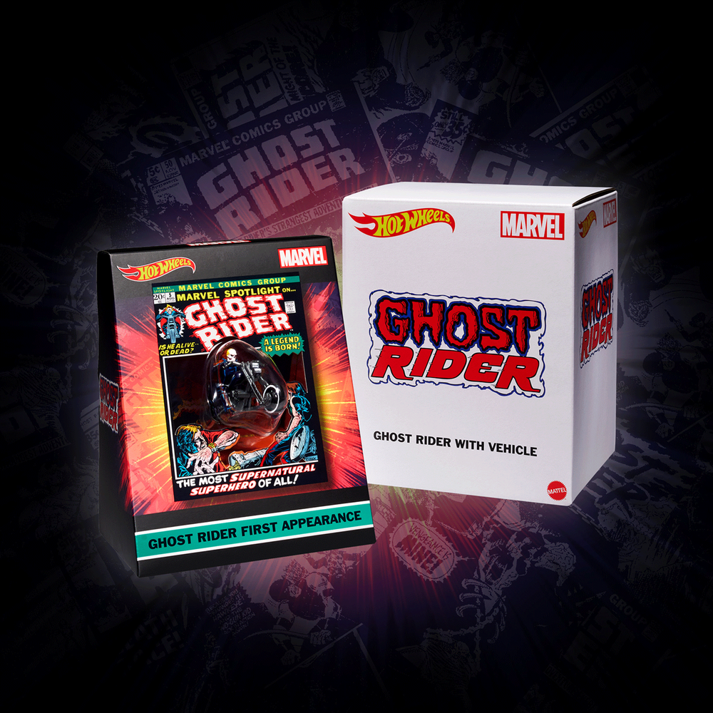 Hot Wheels MARVEL Ghost Rider Motorcycle & Figure Collectible – Mattel ...