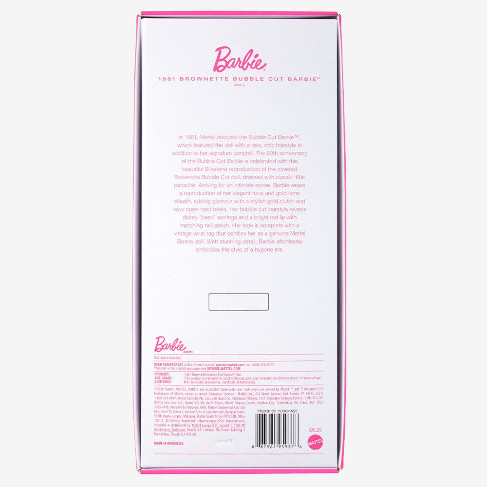 1961 Brownette Bubble Cut Barbie Doll Reproduction – Mattel Creations