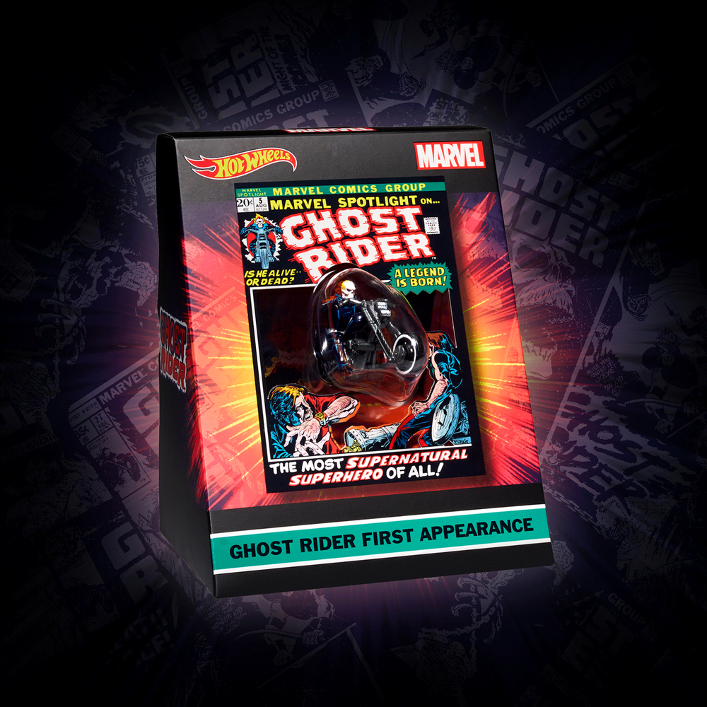 Hot Wheels MARVEL Ghost Rider Motorcycle & Figure Collectible – Mattel ...