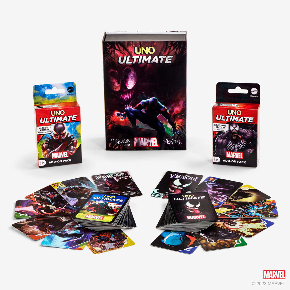 UNO Ultimate Marvel Spider-Man 2099 vs. Venom Add-On 2-Pack – Mattel ...
